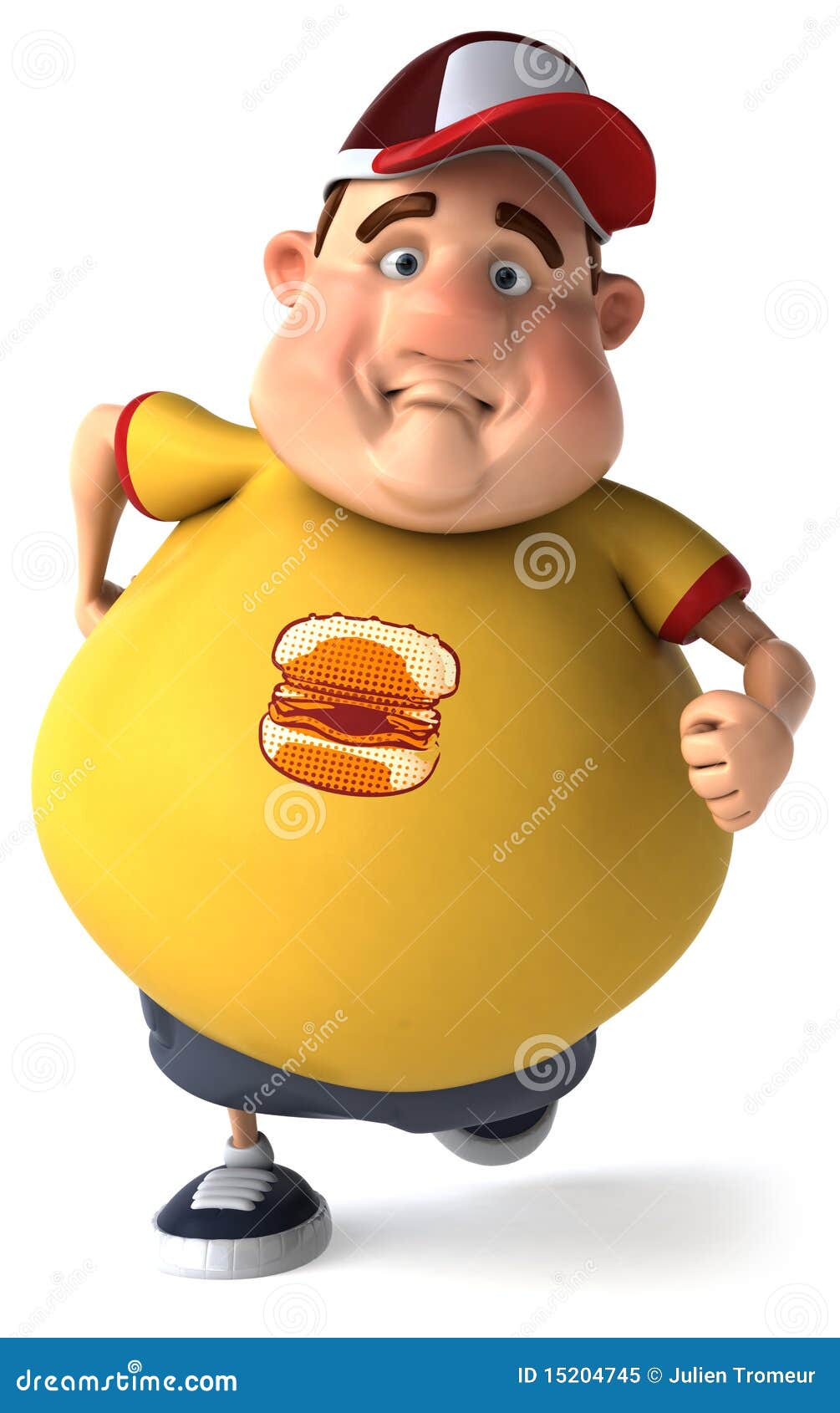 Fettes Kind stock abbildung. Illustration von mann, schnell - 15204745