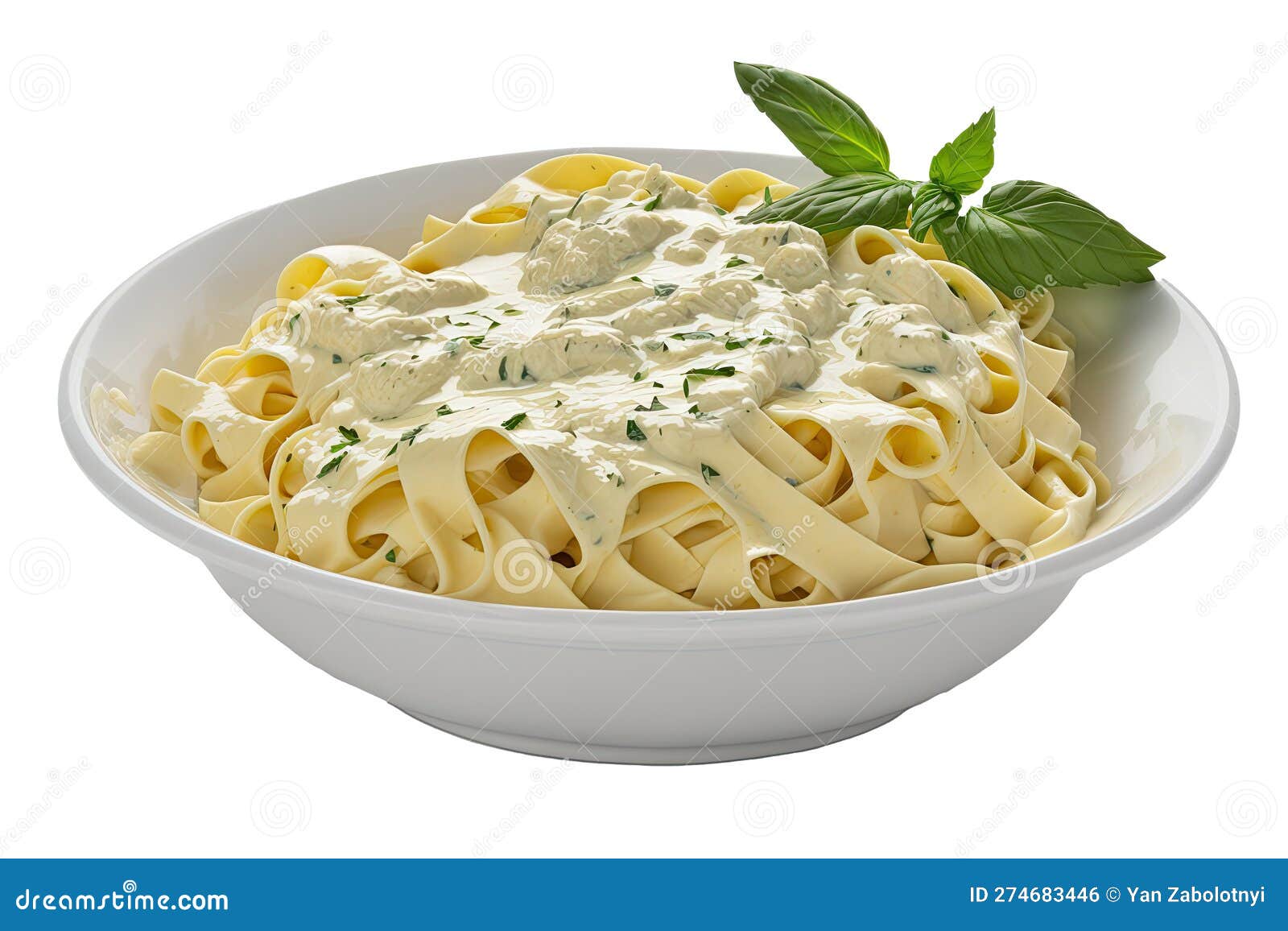 Fettuccine Alfredo on a Transparent Background. Generative AI Stock ...