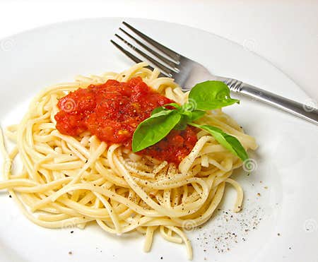 Fettucine pasta stock photo. Image of dish, cooking, noodles - 411036