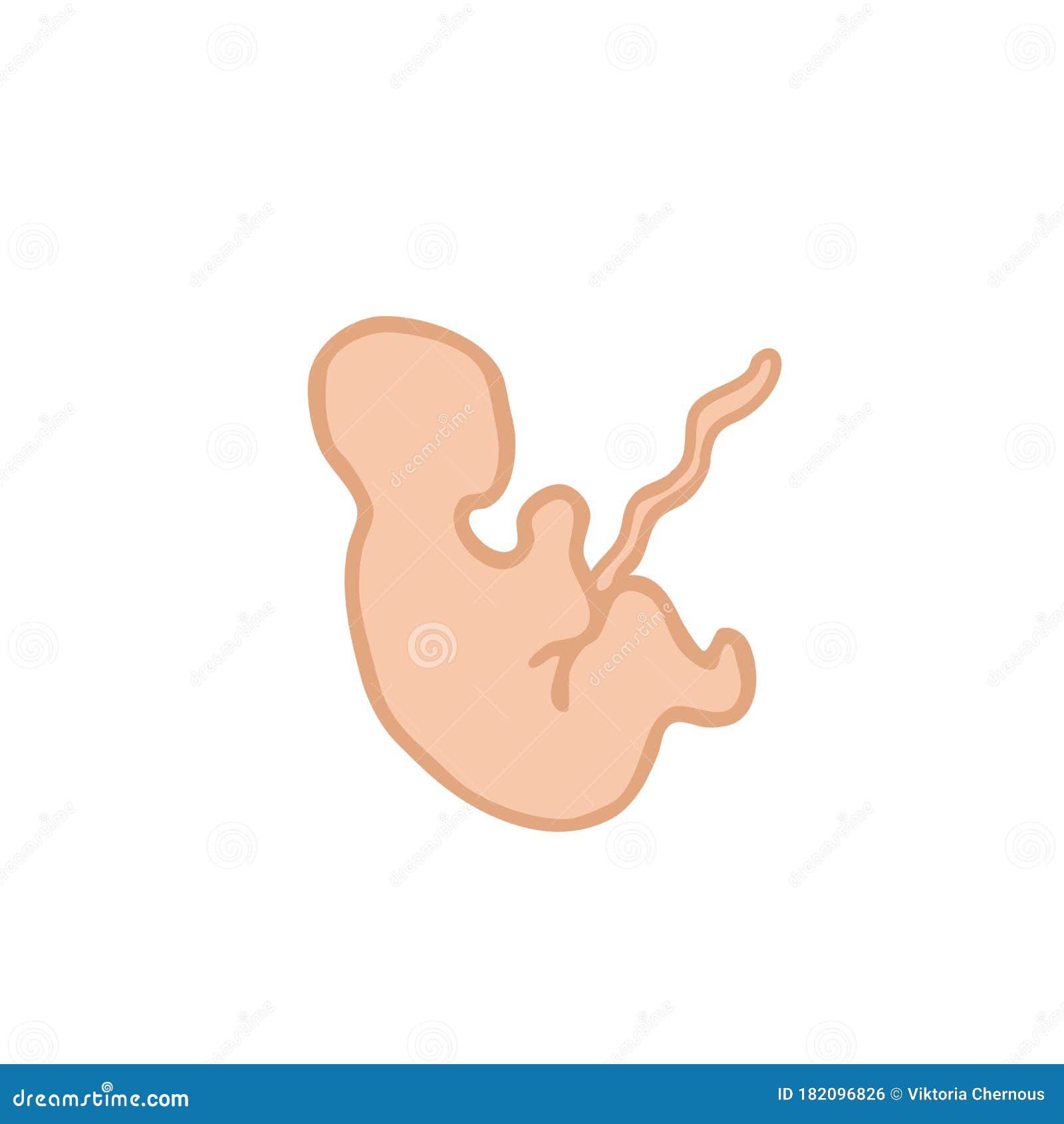 Fetus doodle icon stock illustration. Illustration of reproductive ...