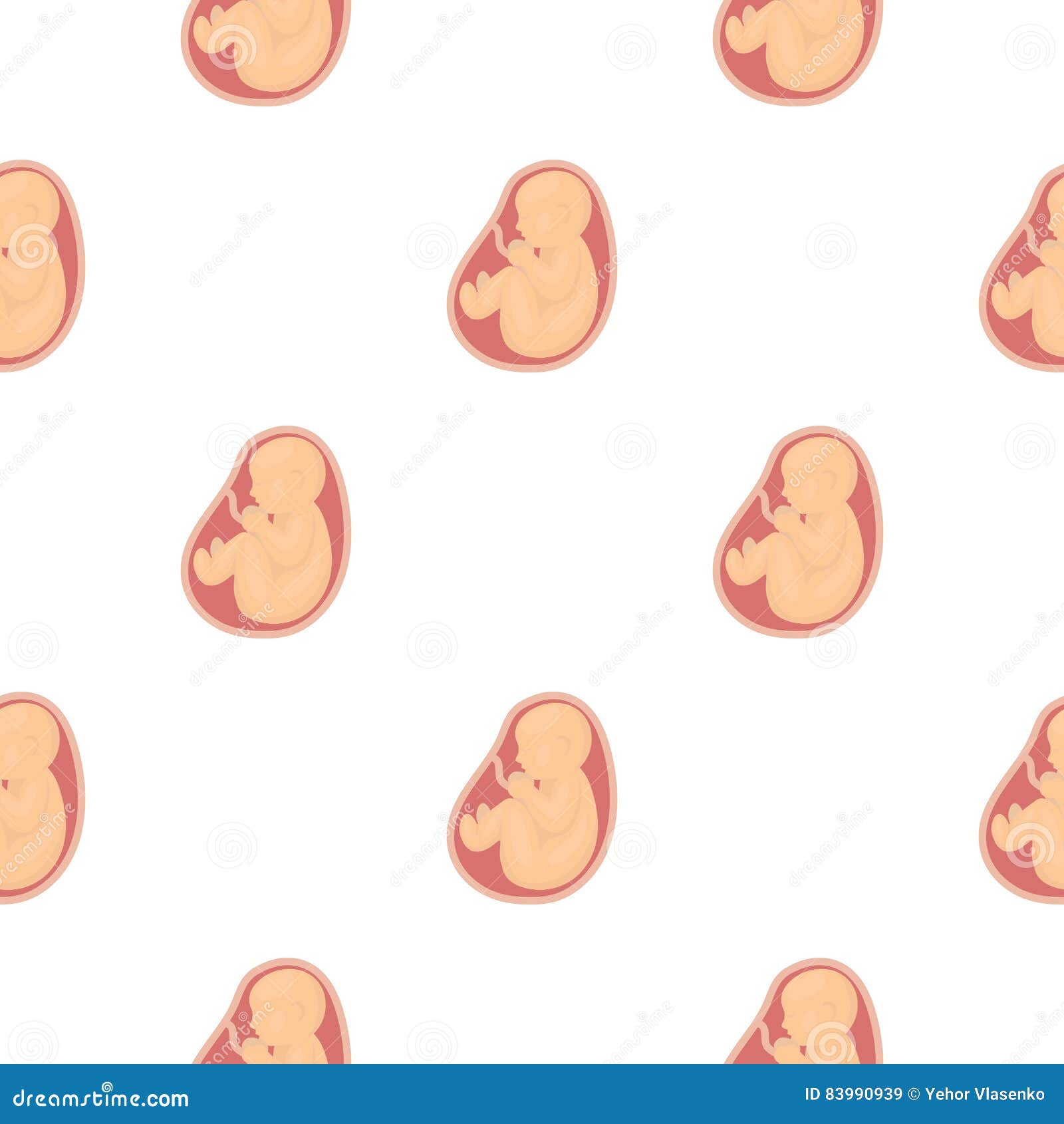 Fetus Icon in Cartoon Style Isolated on White Background. Pregnancy ...