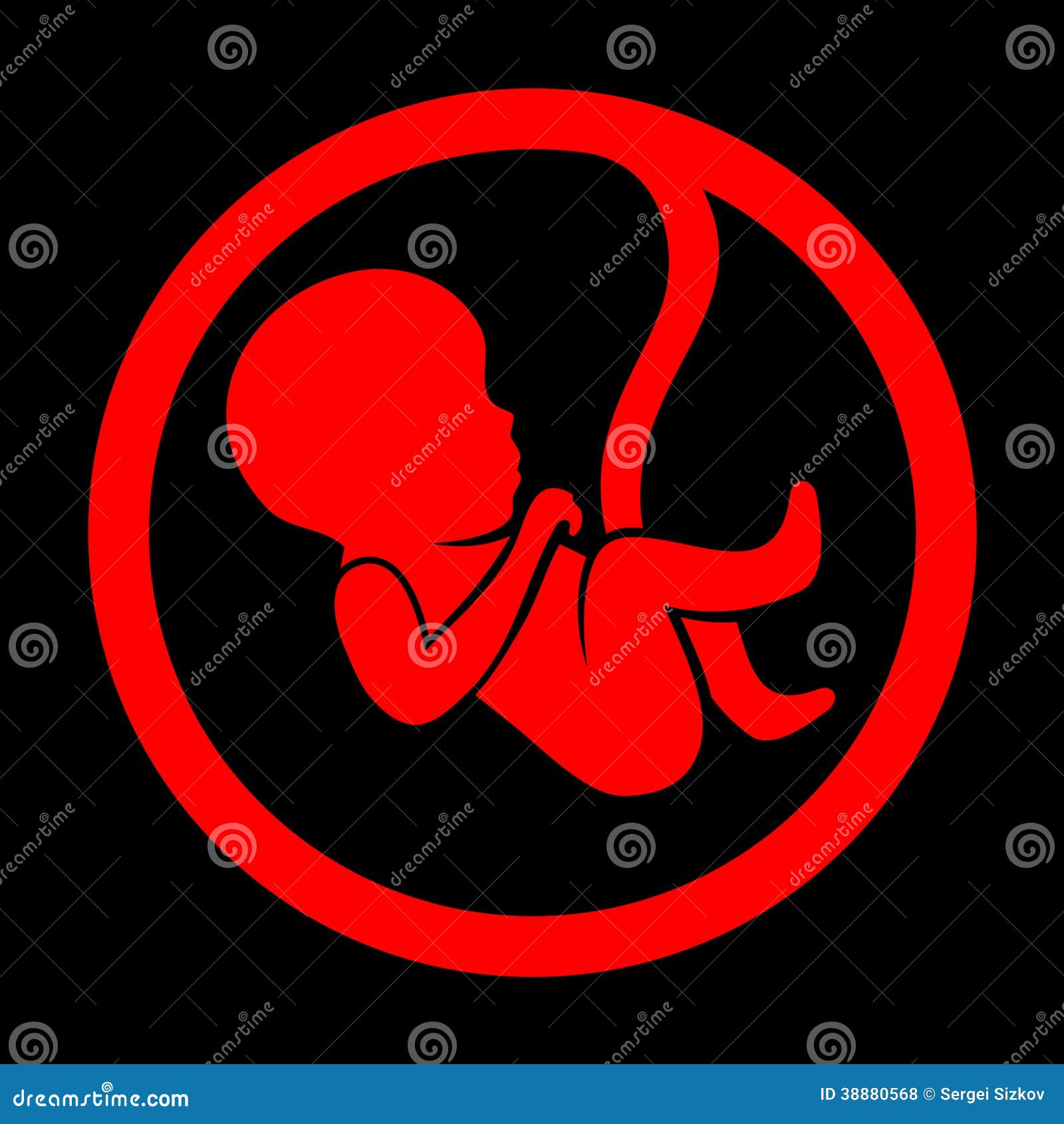Fetus Icon. Embryo Sketch Illustration | CartoonDealer.com #75145141