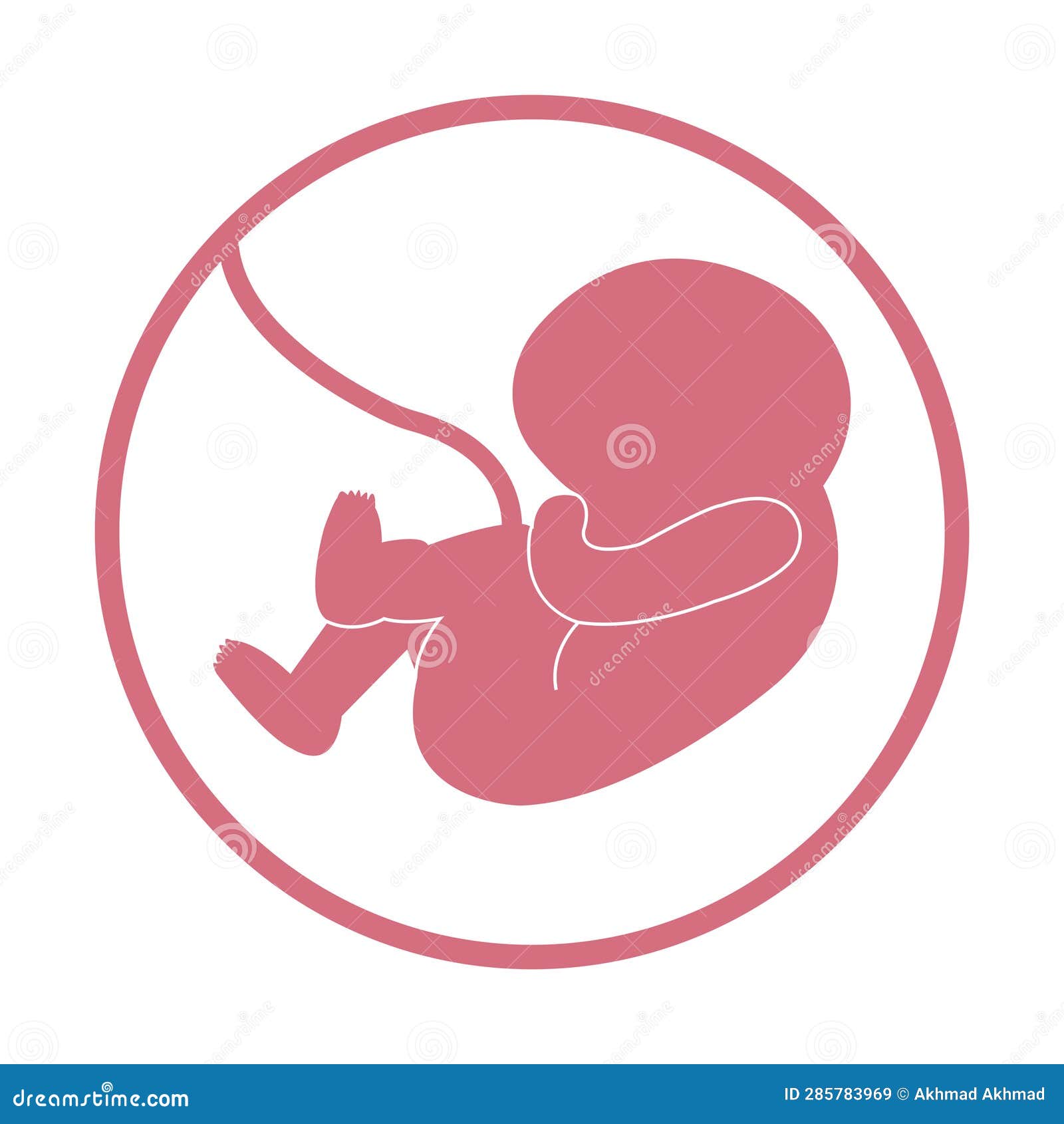 Fetus icon stock vector. Illustration of smiling, pregnant - 285783969