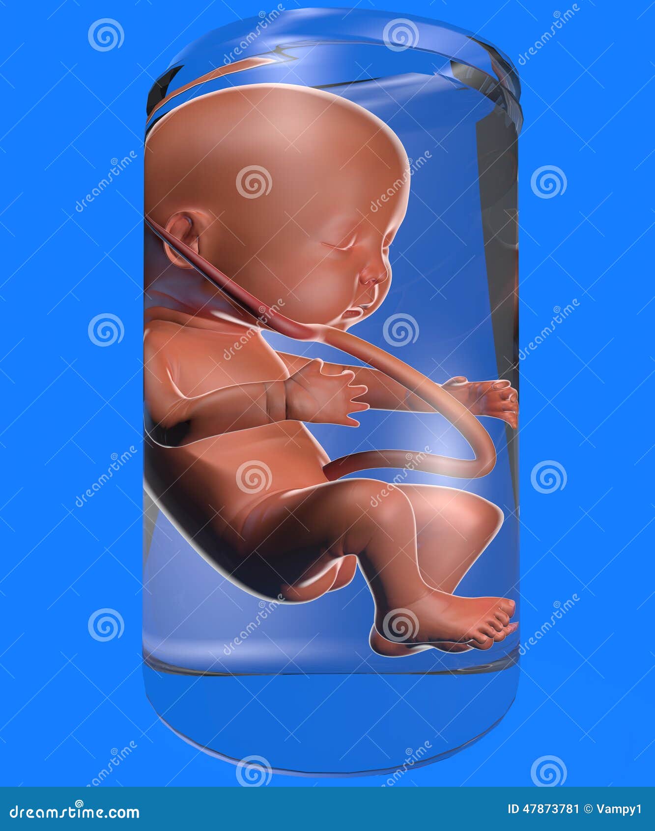 Fetus Incubation Experiment Fiction Stock Illustration - Illustration ...