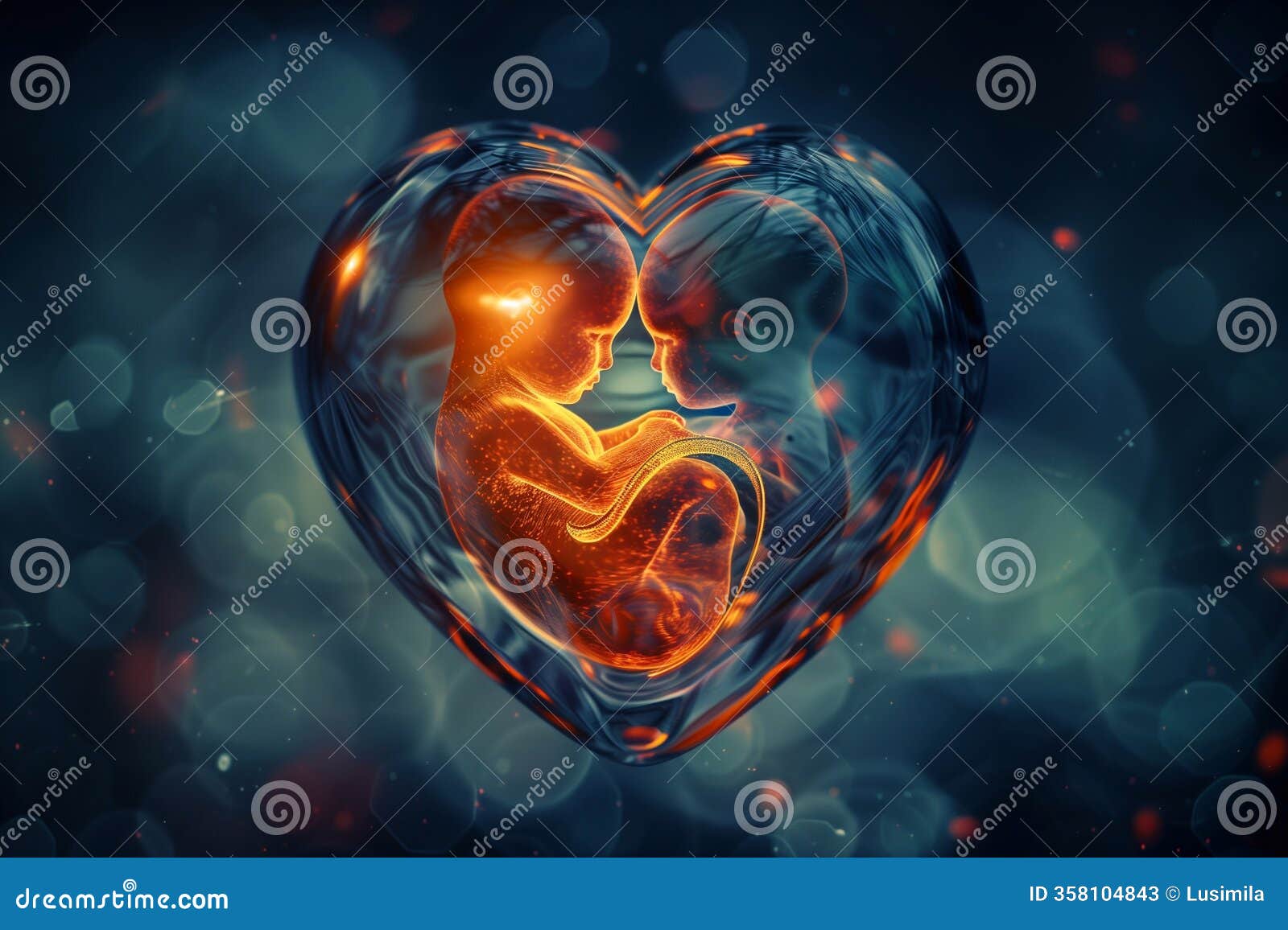 Twins In The Womb, Monozygotic Twins In Uterus With Single Placenta ...