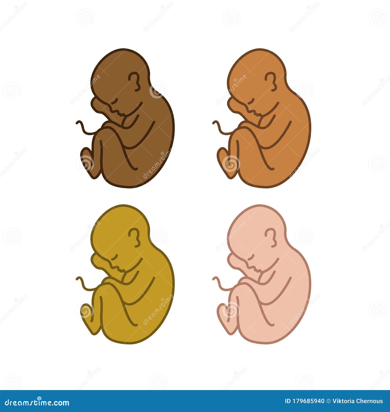Fetus vector icon stock illustration. Illustration of body - 179685940
