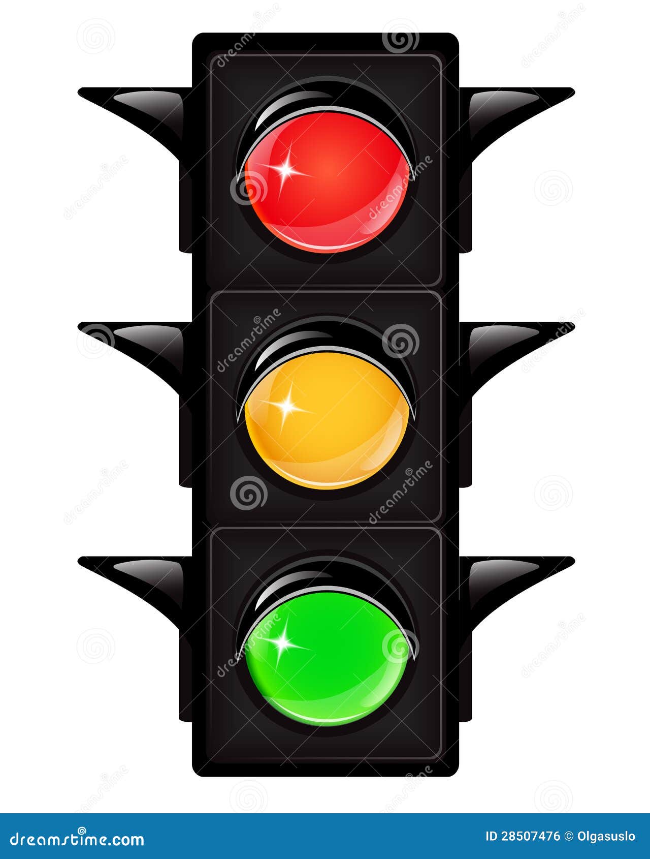 Feu de signalisation illustration stock. Illustration du orange - 28507476