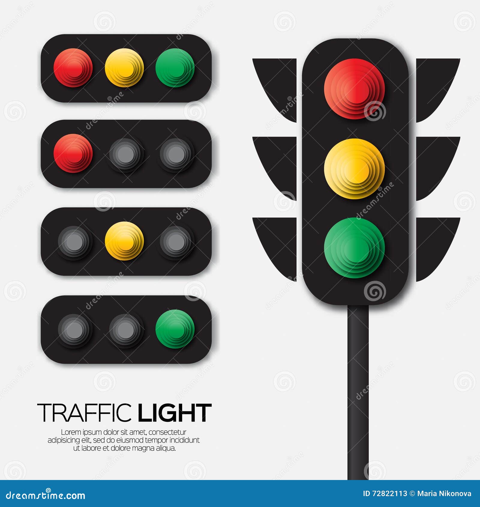 Feu de signalisation illustration de vecteur. Illustration du jour ...