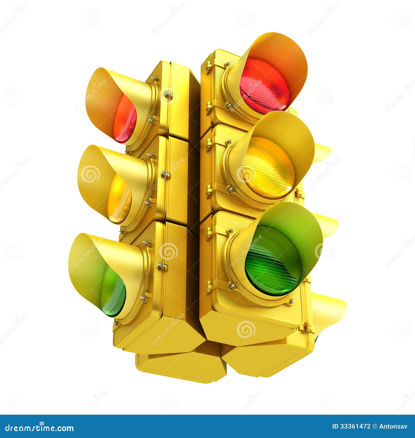 Feu de signalisation jaune photo stock. Image du lumière - 33361472