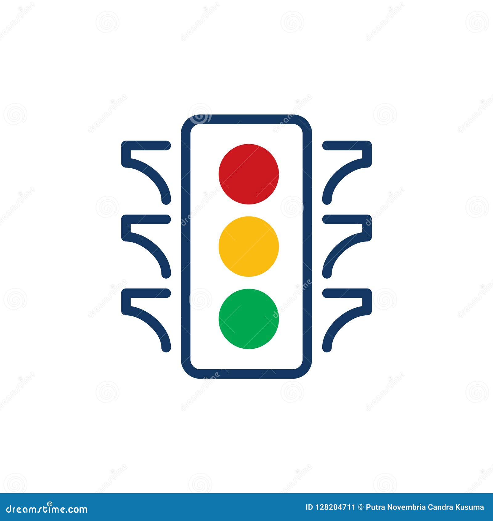 Feu De Signalisation Logo Icon Design Illustration de Vecteur ...