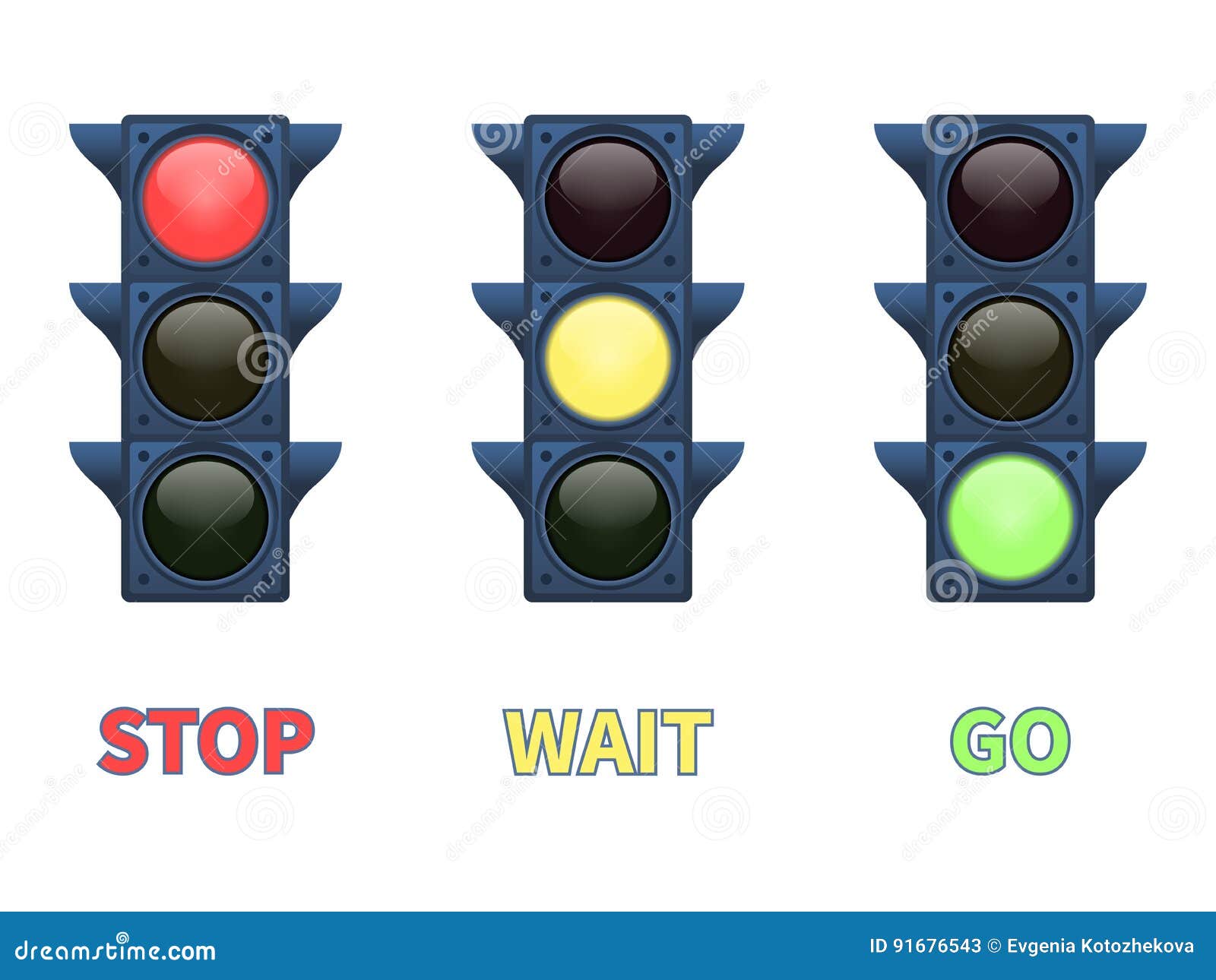 Feu De Signalisation Multicolore De Signal De Vecteur Illustration de ...
