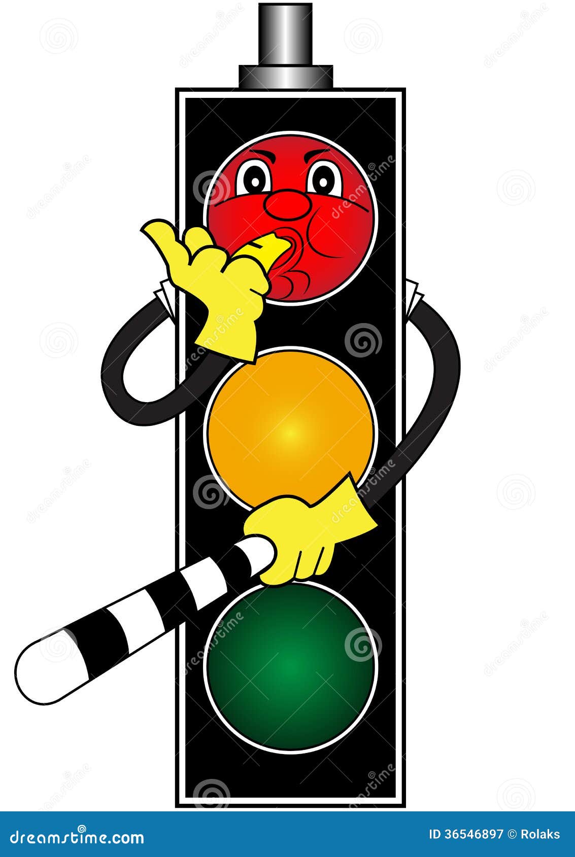 Feu De Signalisation Rouge De Bande Dessinée Illustration de Vecteur ...