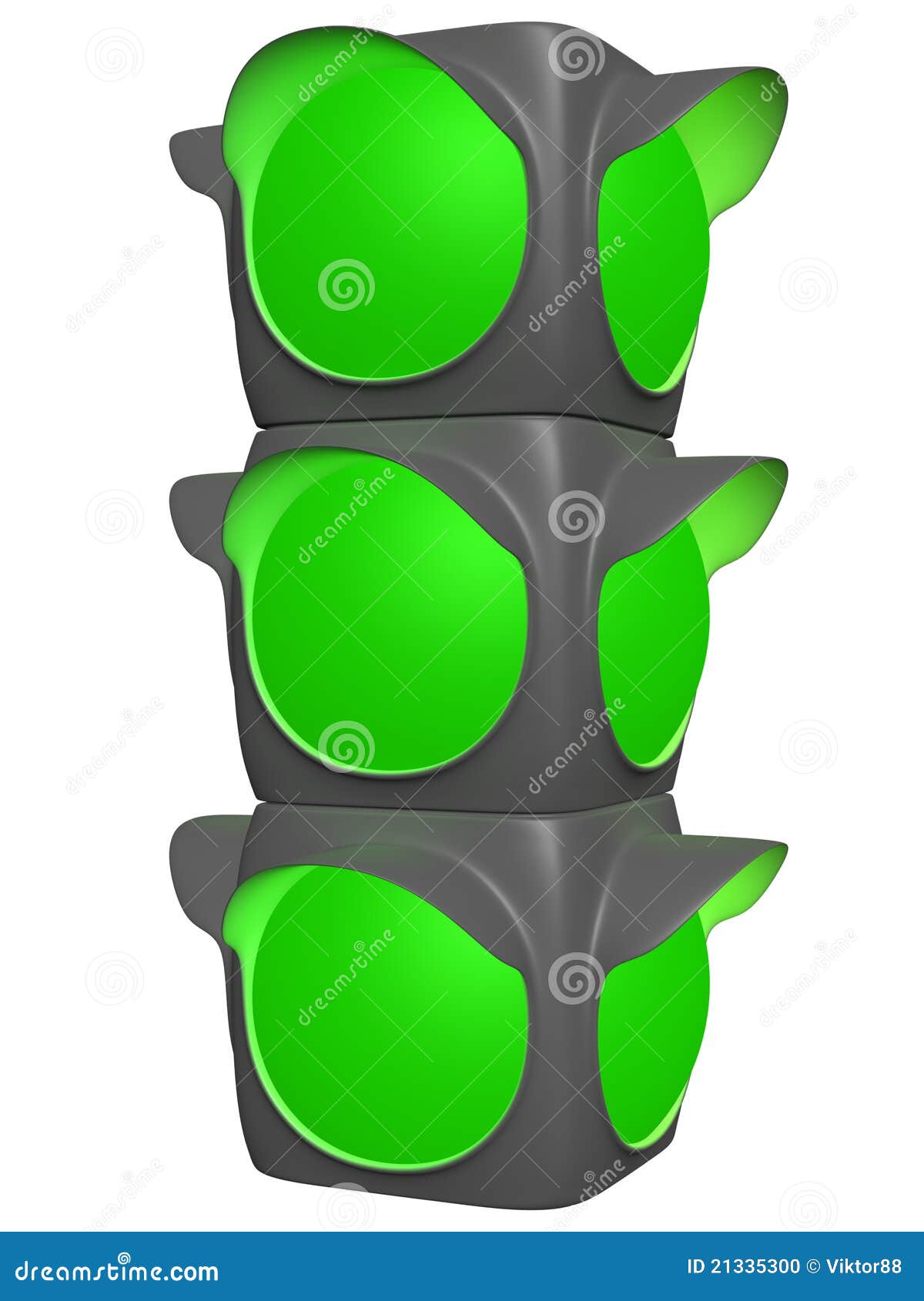 Feu de signalisation vert illustration stock. Illustration du vitesse ...