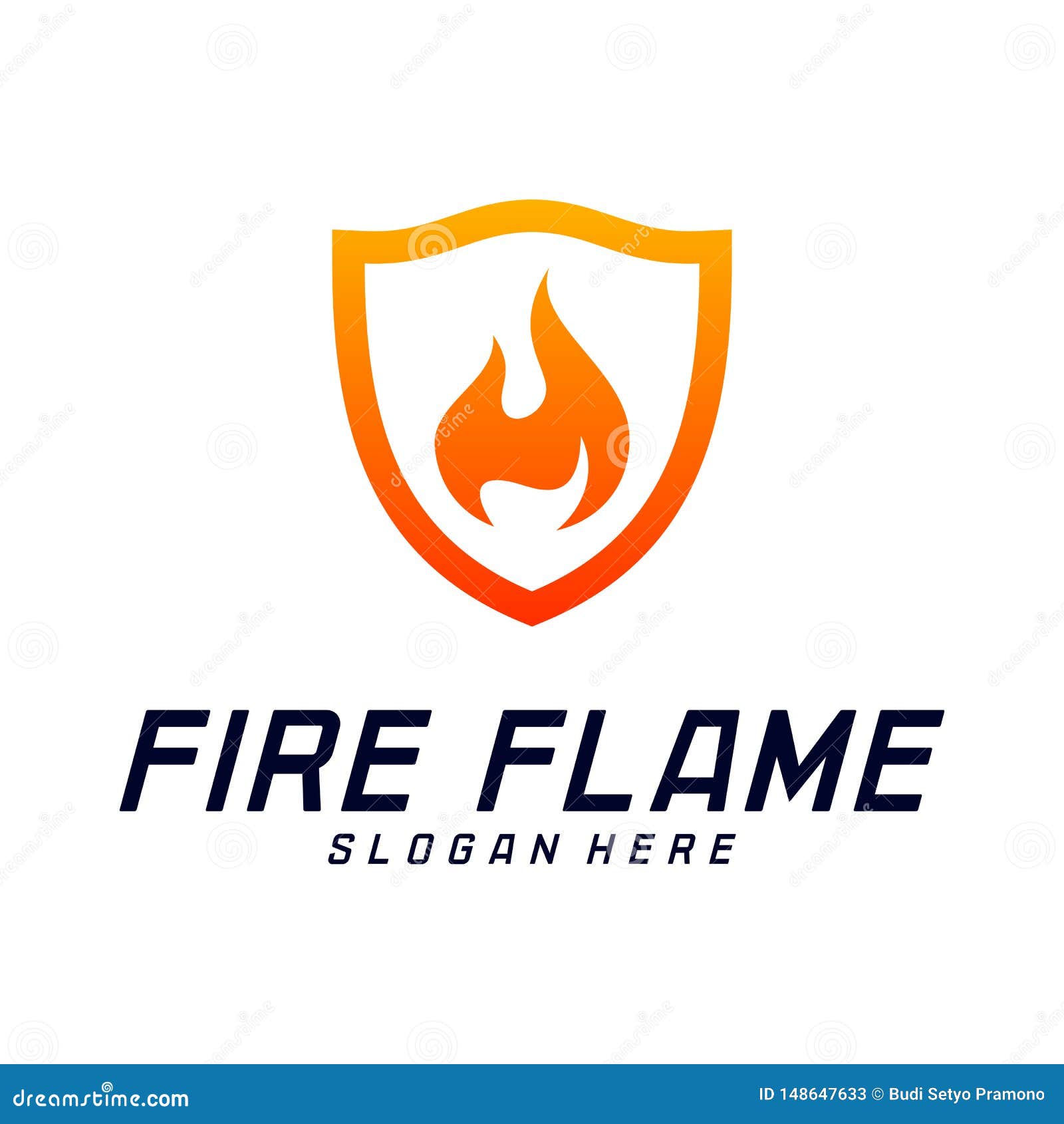 Feuer-Schild Logo Design Vector Template Schild-Feuer Logo Concept ...