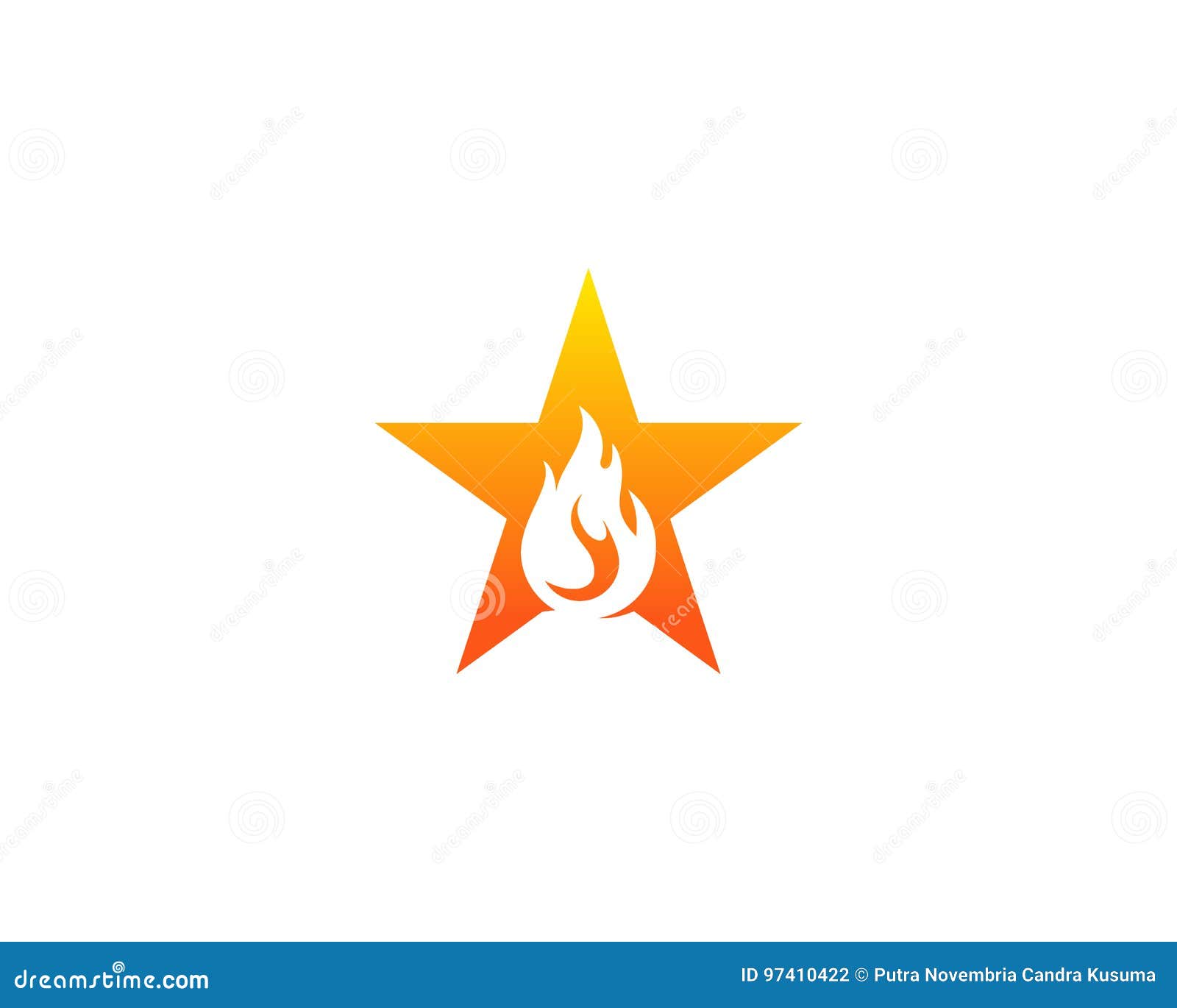 Feuer-Stern-Ikone Logo Design Element Vektor Abbildung - Illustration ...