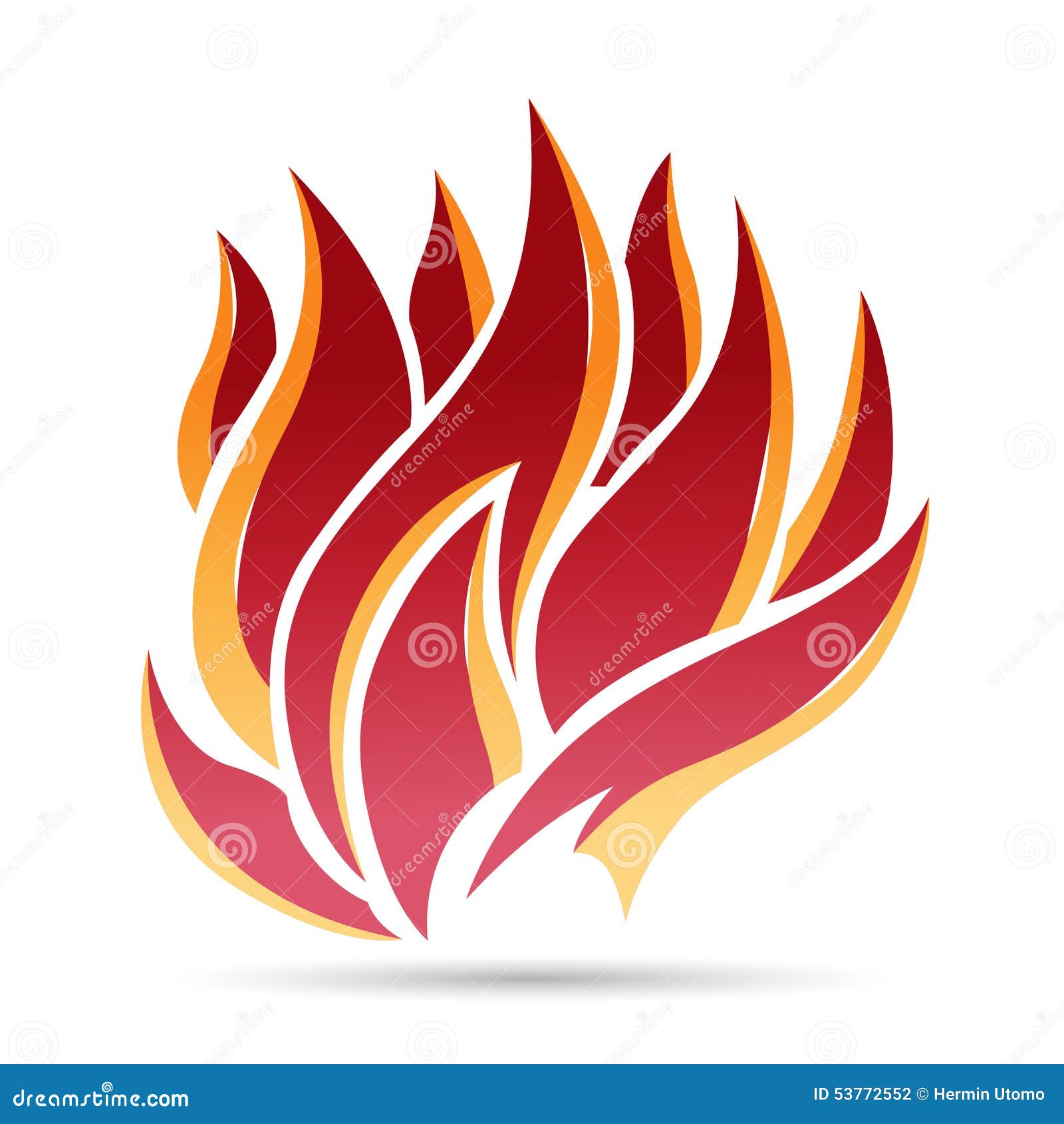 Feuer-Symbol-Ikone vektor abbildung. Illustration von flamme - 53772552