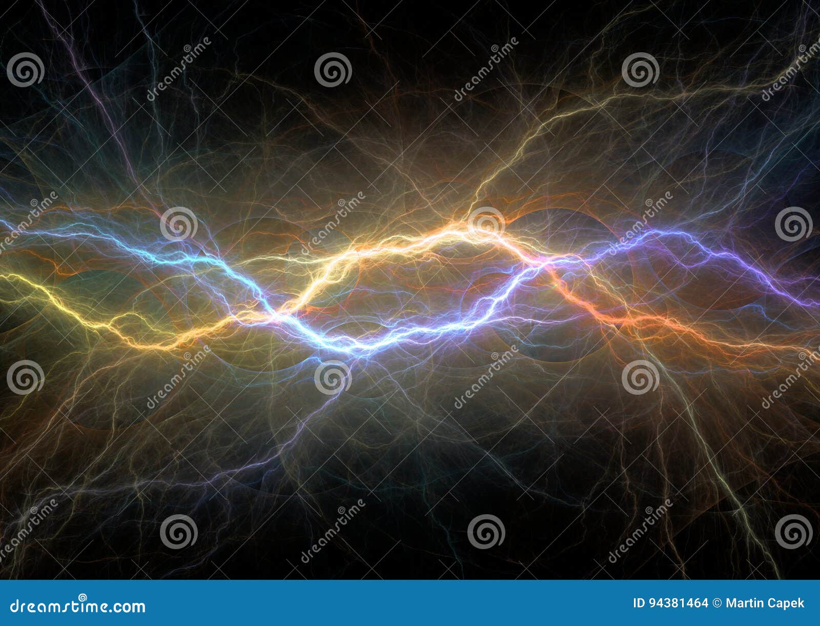 Feuer- und Eisblitz stock abbildung. Illustration von hoch - 94381464