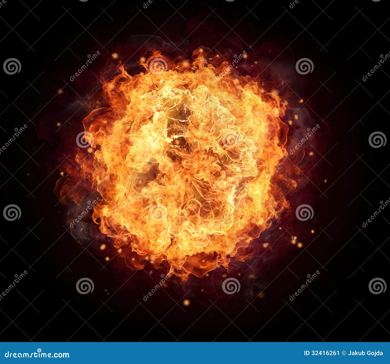 Feuerball stockbild. Bild von rauch, hintergrund, hölle - 32416261