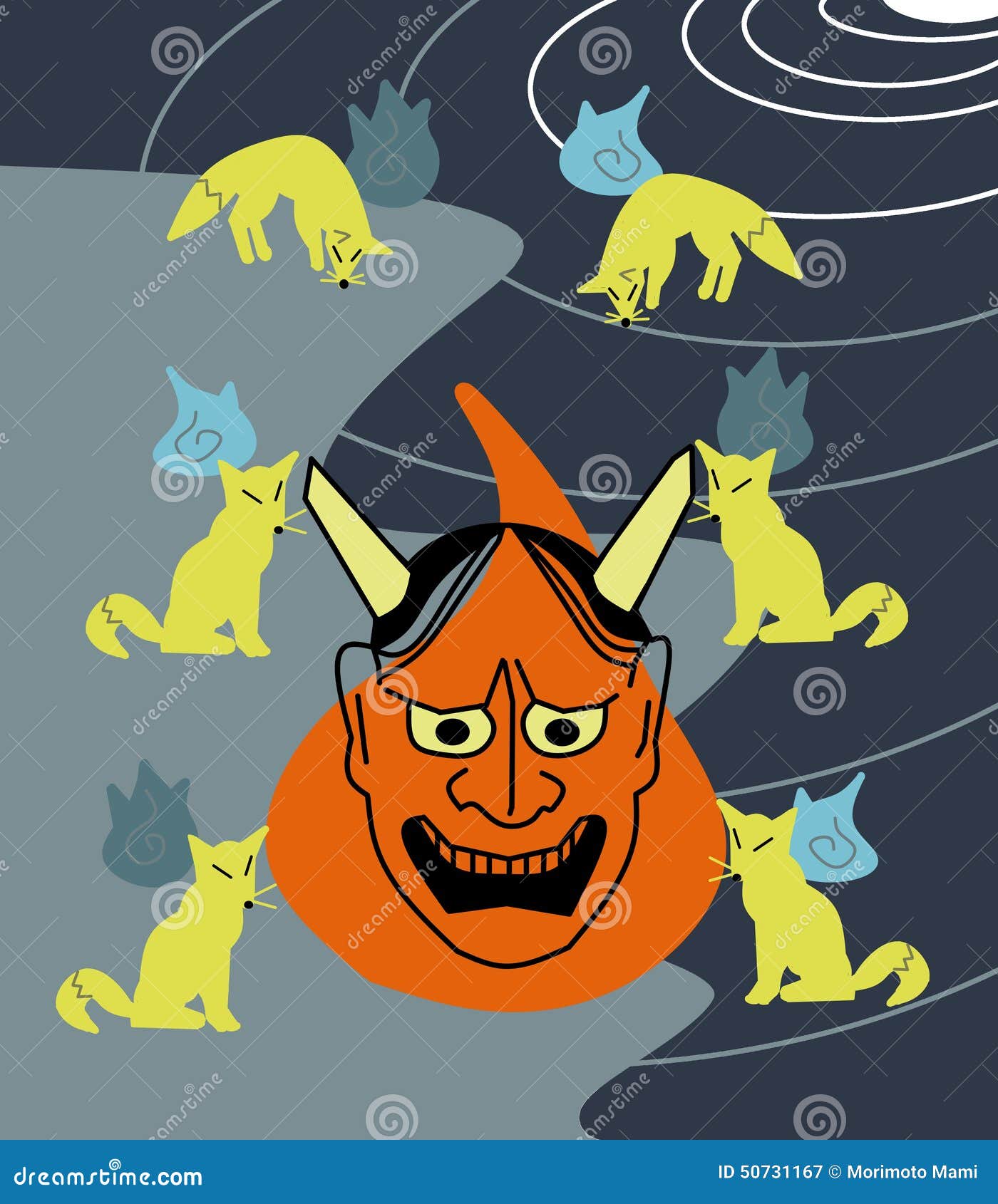 Feuerfuchs stock abbildung. Illustration von brennen - 50731167