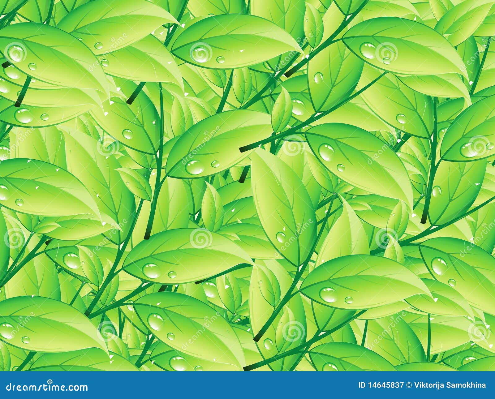 Feuillage vert illustration stock. Illustration du conception - 14645837