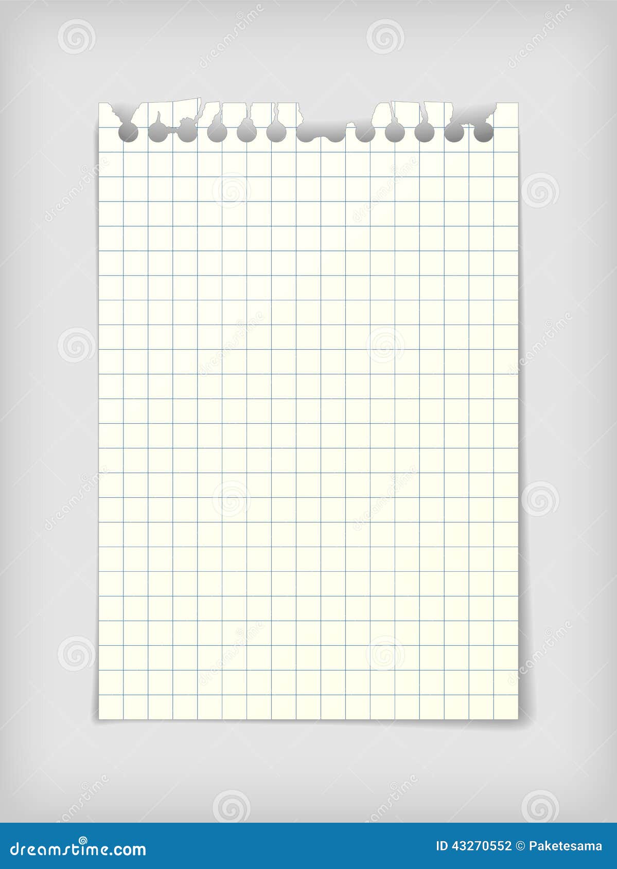 Feuille à Carreaux De Papier De Note Illustration de Vecteur - Image ...