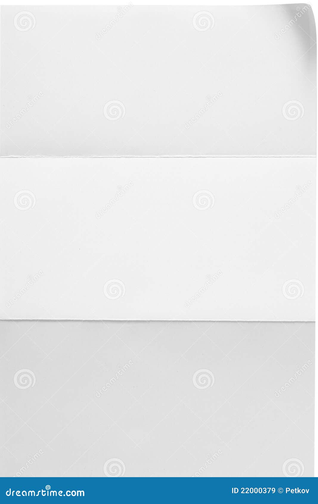 Feuille De Papier Blanche Pliée Image stock - Image du surface, âgé ...