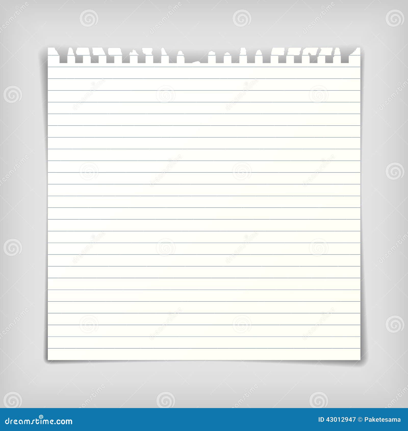 Feuille De Papier De Note Avec Des Lignes Illustration de Vecteur ...