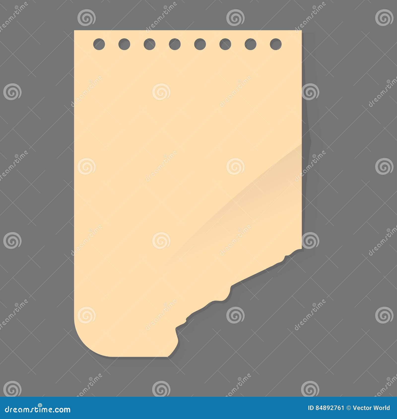 Feuille De Papier De Note Pour L'illustration De Vecteur De Message ...