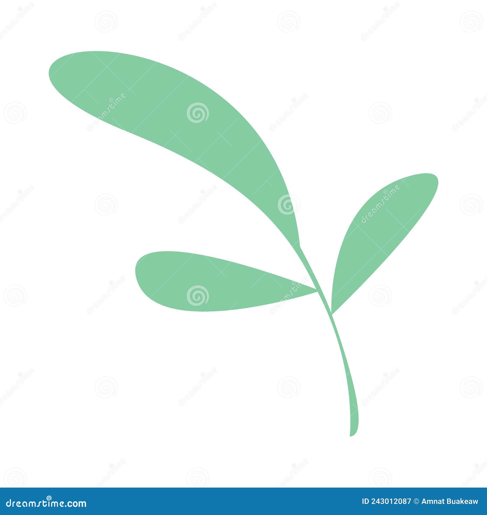 Feuille Simple Couleur Verte Illustration de Vecteur - Illustration du ...