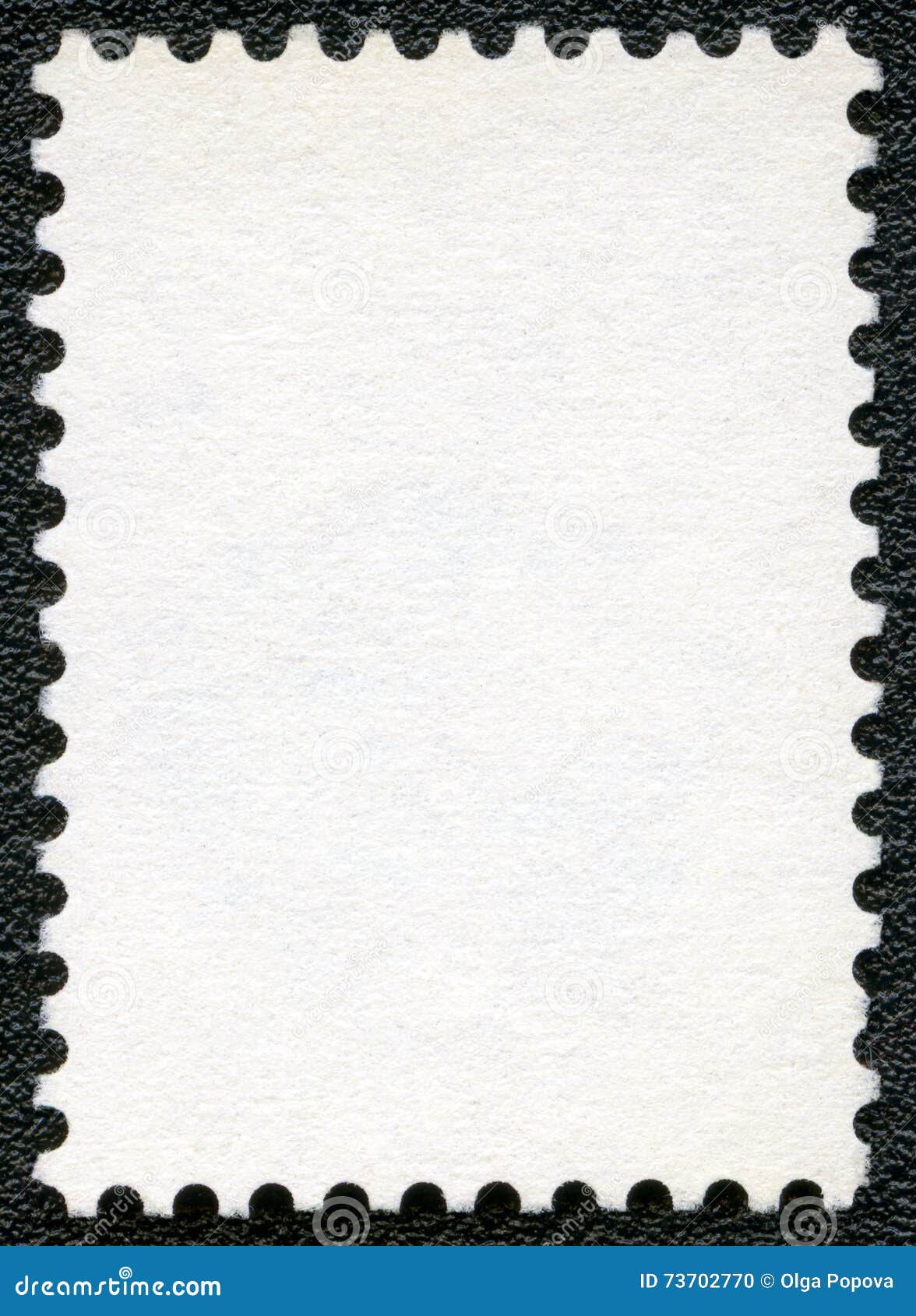 Feuille Vide De Timbre-poste Sur Un Fond Noir Photo stock - Image du ...