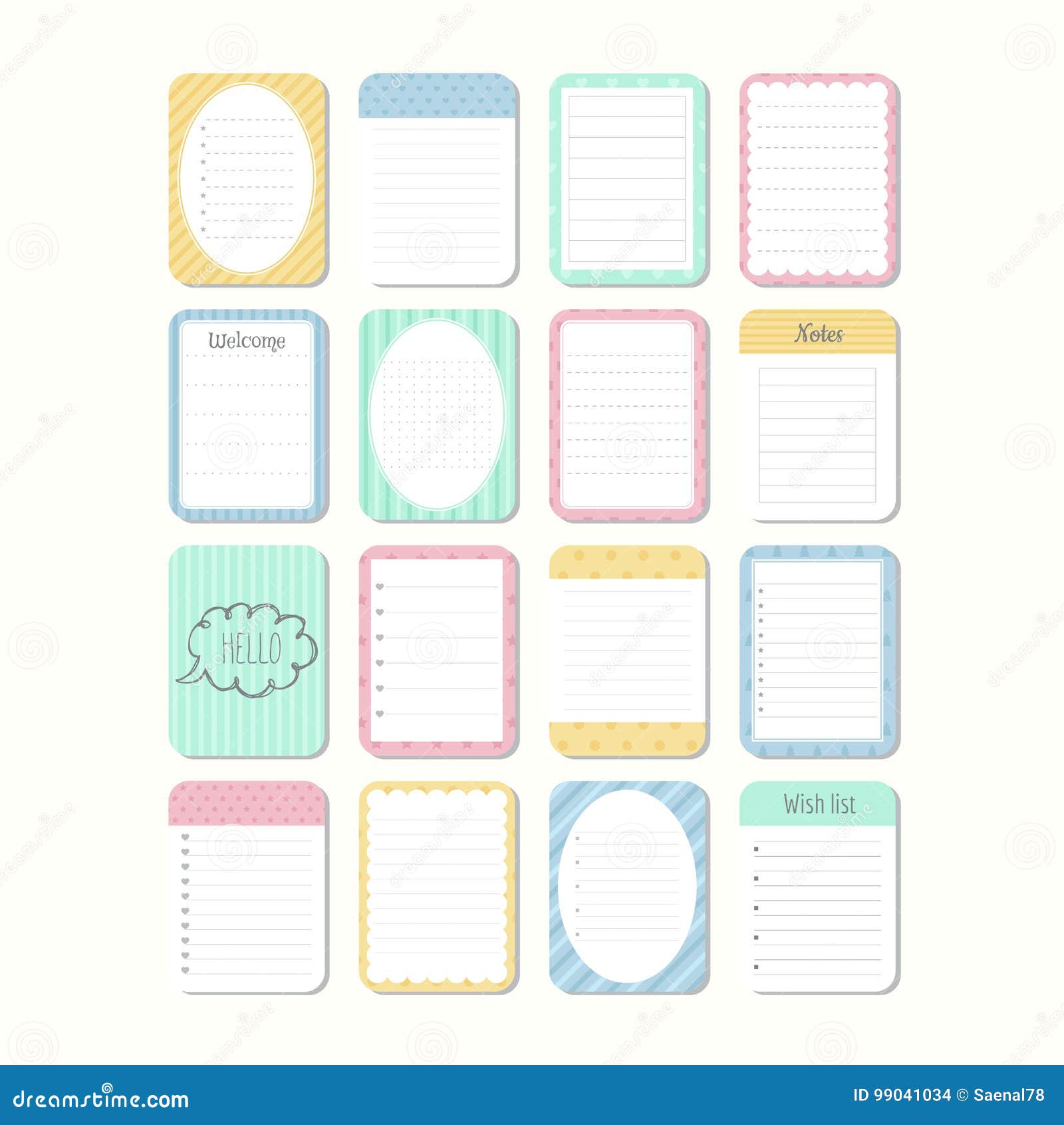 Feuilles De Papier Bloc-notes De Calibre Ramassage De Divers Papiers De ...