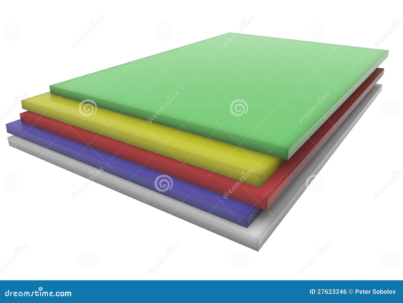 Feuilles De Plastique De Couleur Illustration Stock - Illustration du ...