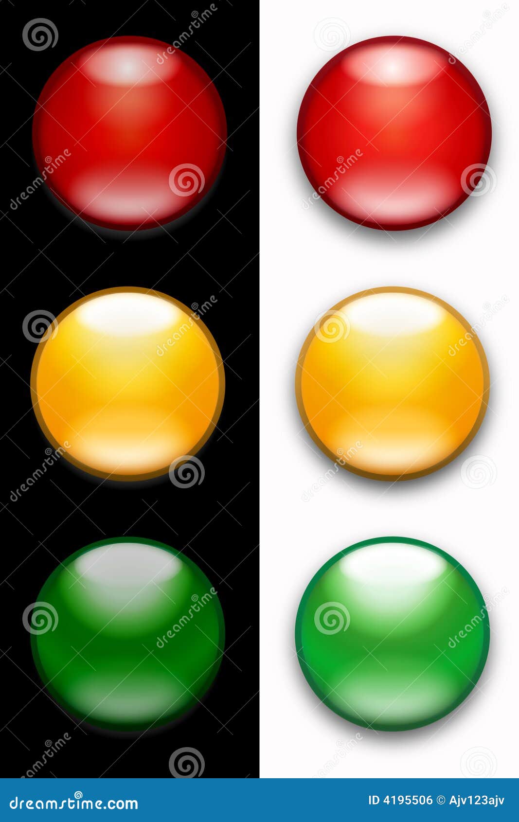 Feux de signalisation illustration stock. Illustration du rouge - 4195506