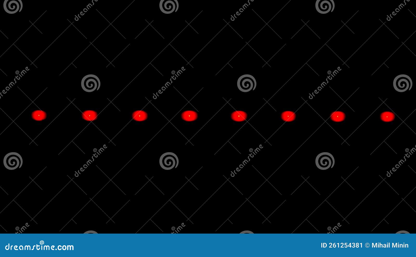 Feux Rouges Disposition Horizontale Sur Fond Noir Image stock - Image ...