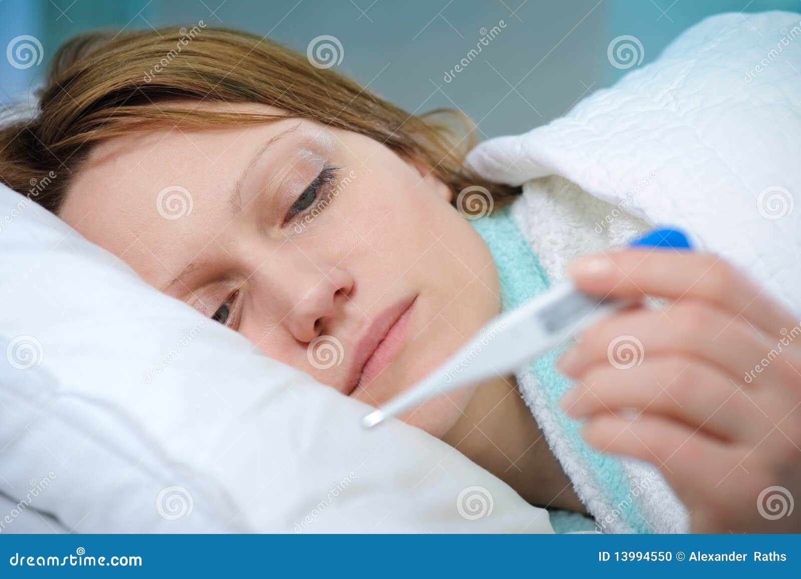 Fever stock photo. Image of influenza, examine, grippe - 13994550