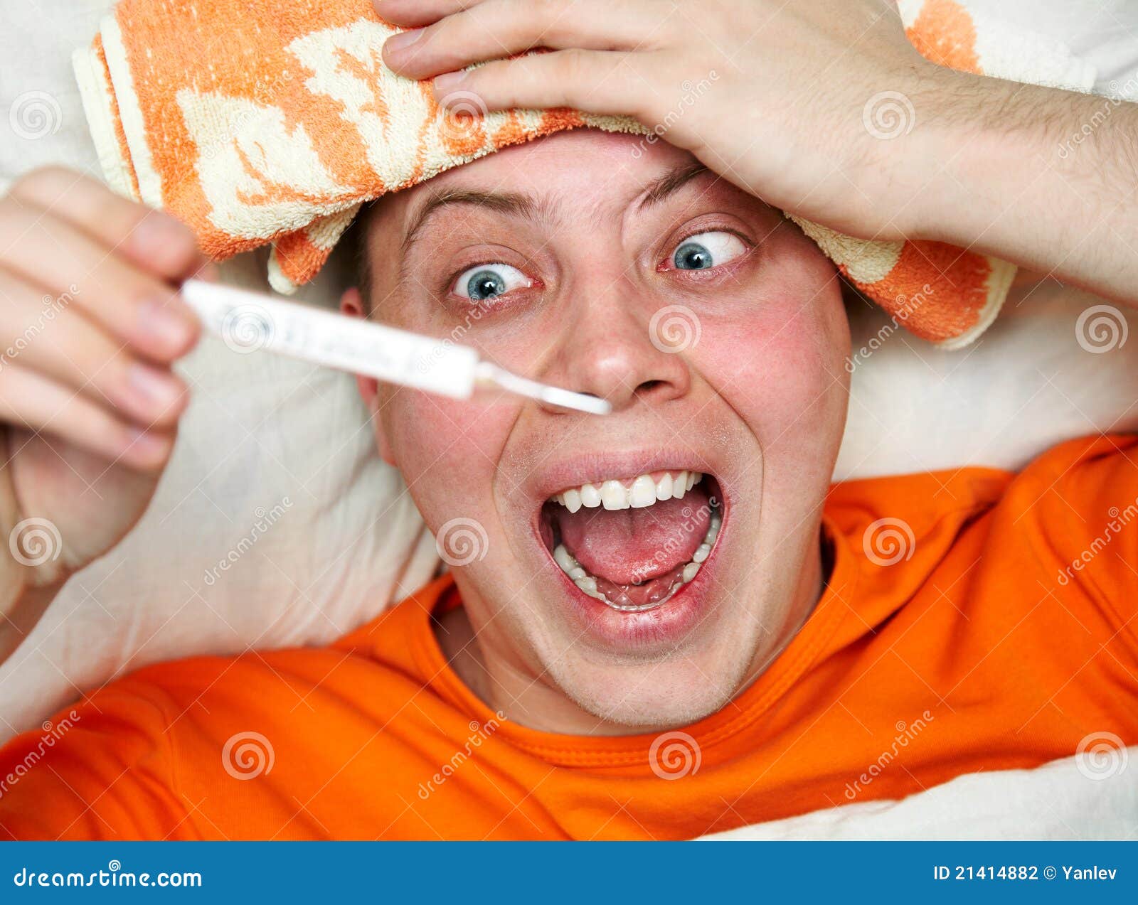 Fever stock photo. Image of eyed, illness, people, indoors - 21414882