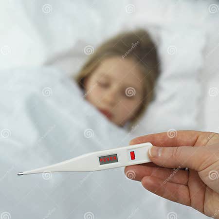 Fever ? stock photo. Image of fever, bedroom, healthcare - 496636