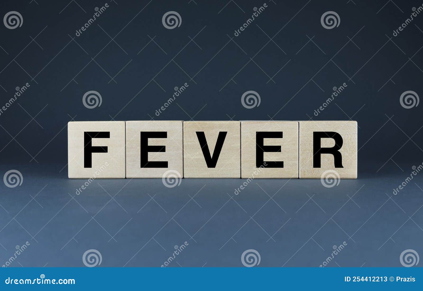Fever. Cubes Form the Word Fever Stock Image - Image of cubes, disease ...
