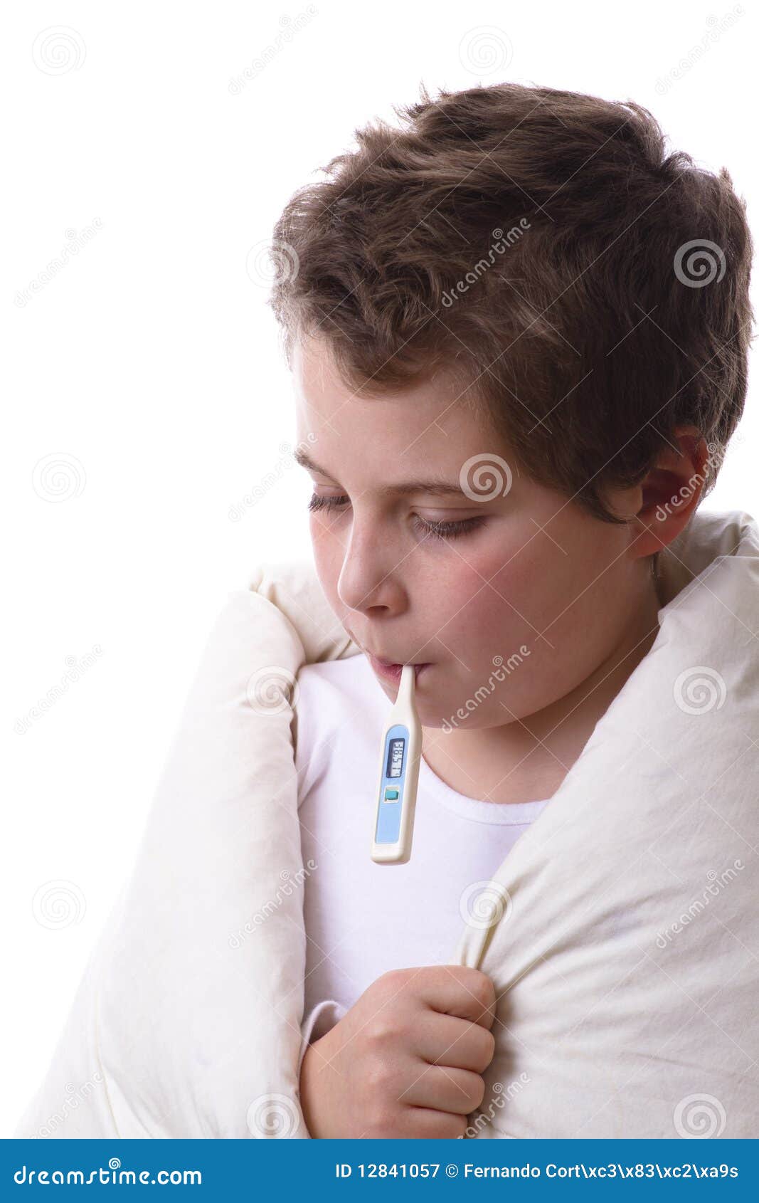 Fever and flu stock image. Image of infected, sick, checking - 12841057