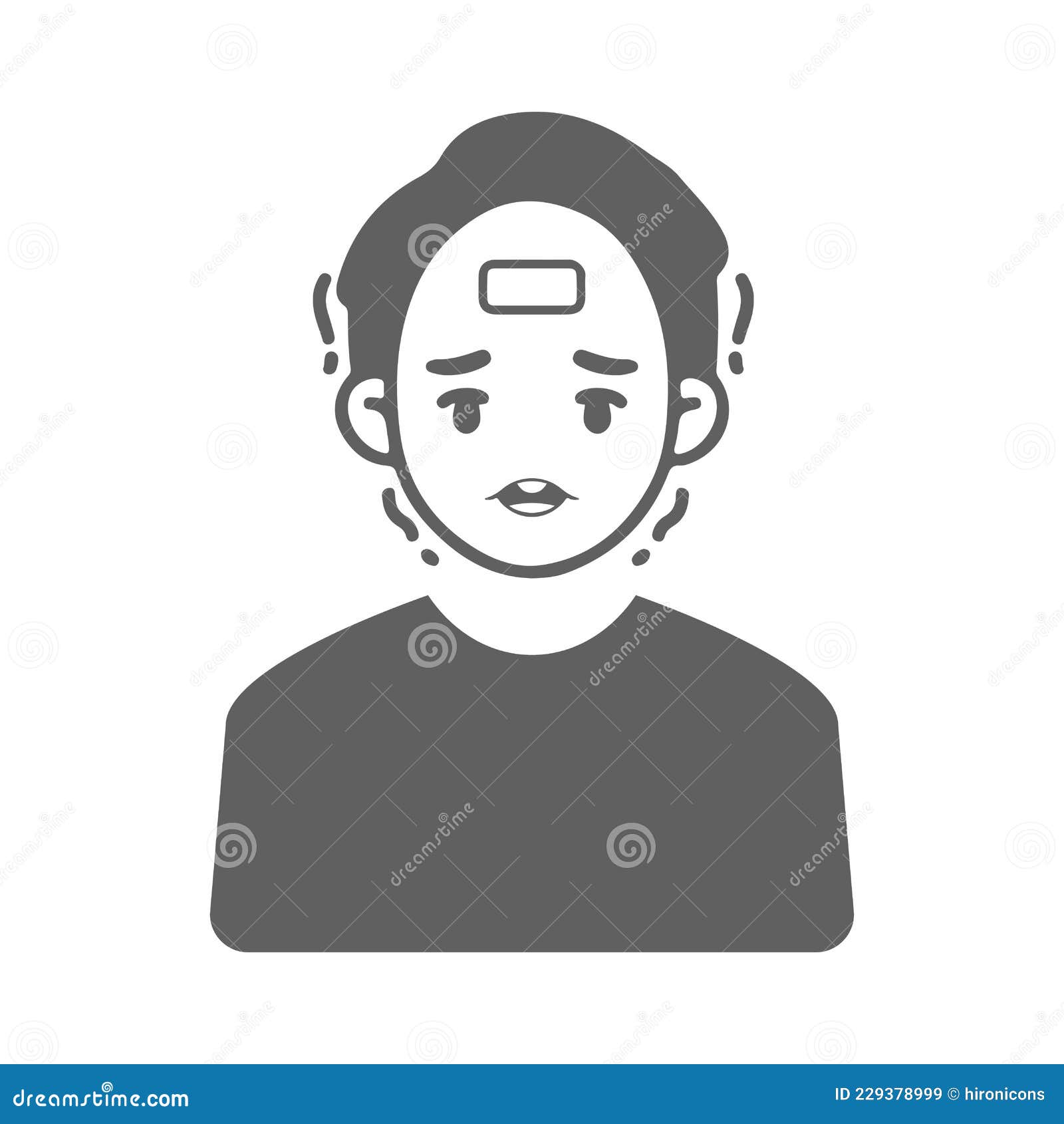 Fever, High, Sick Icon. Gray Vector Graphics Stock Illustration ...