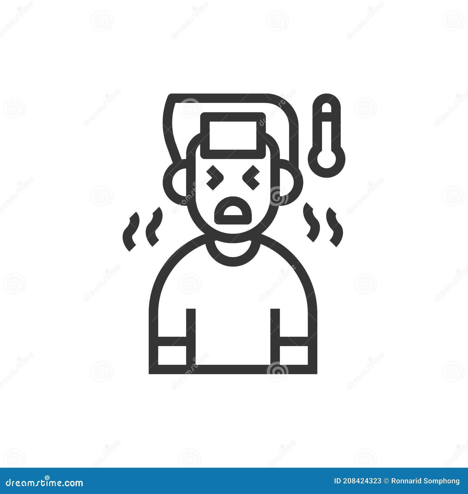 Fever Icon or LoGo Vector Illustration Stock Vector - Illustration of ...