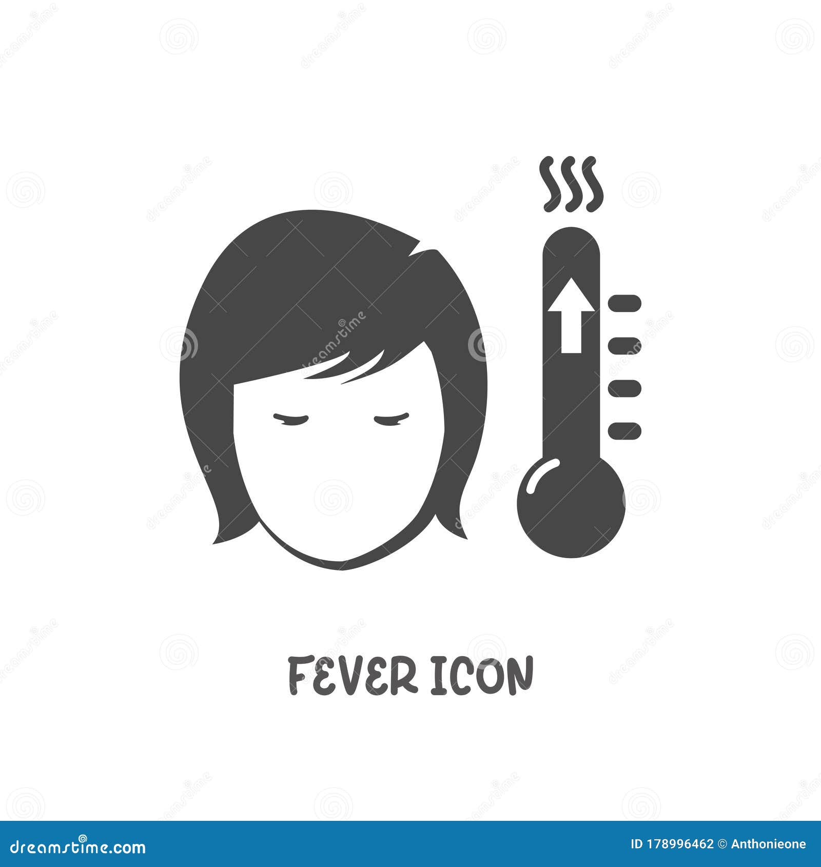 Fever Icon Simple Flat Style Vector Illustration Stock Vector ...