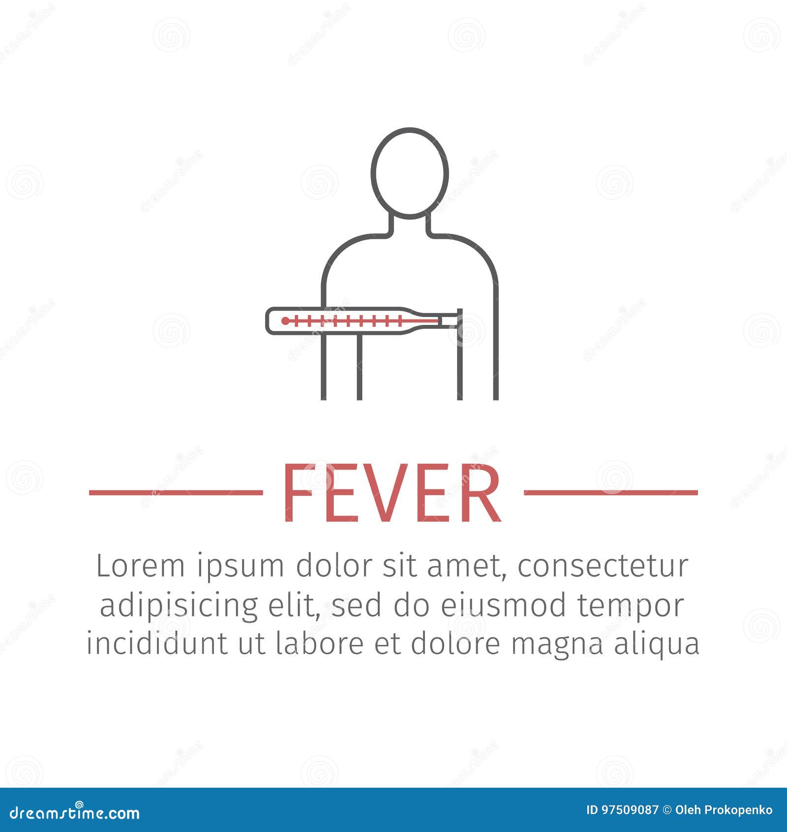 Fever stock vector. Illustration of patient, isolated - 97509087