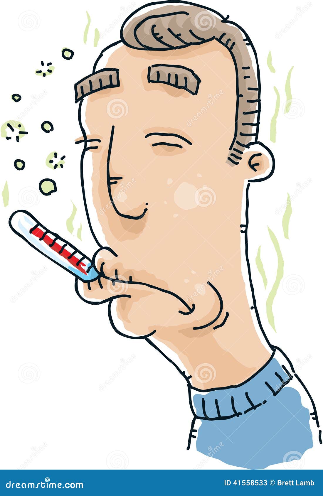 Fever Thermometer stock illustration. Illustration of pain - 41558533