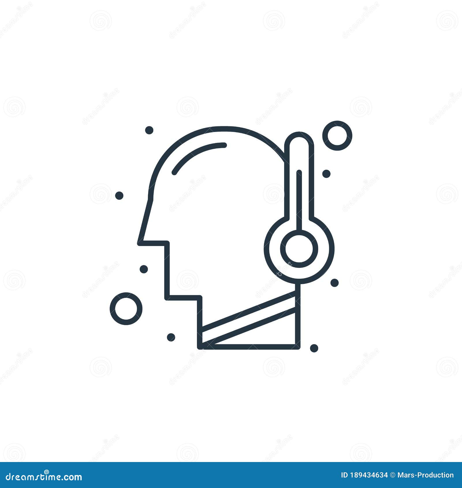 Fever Vector Icon Isolated on White Background. Outline, Thin Line ...