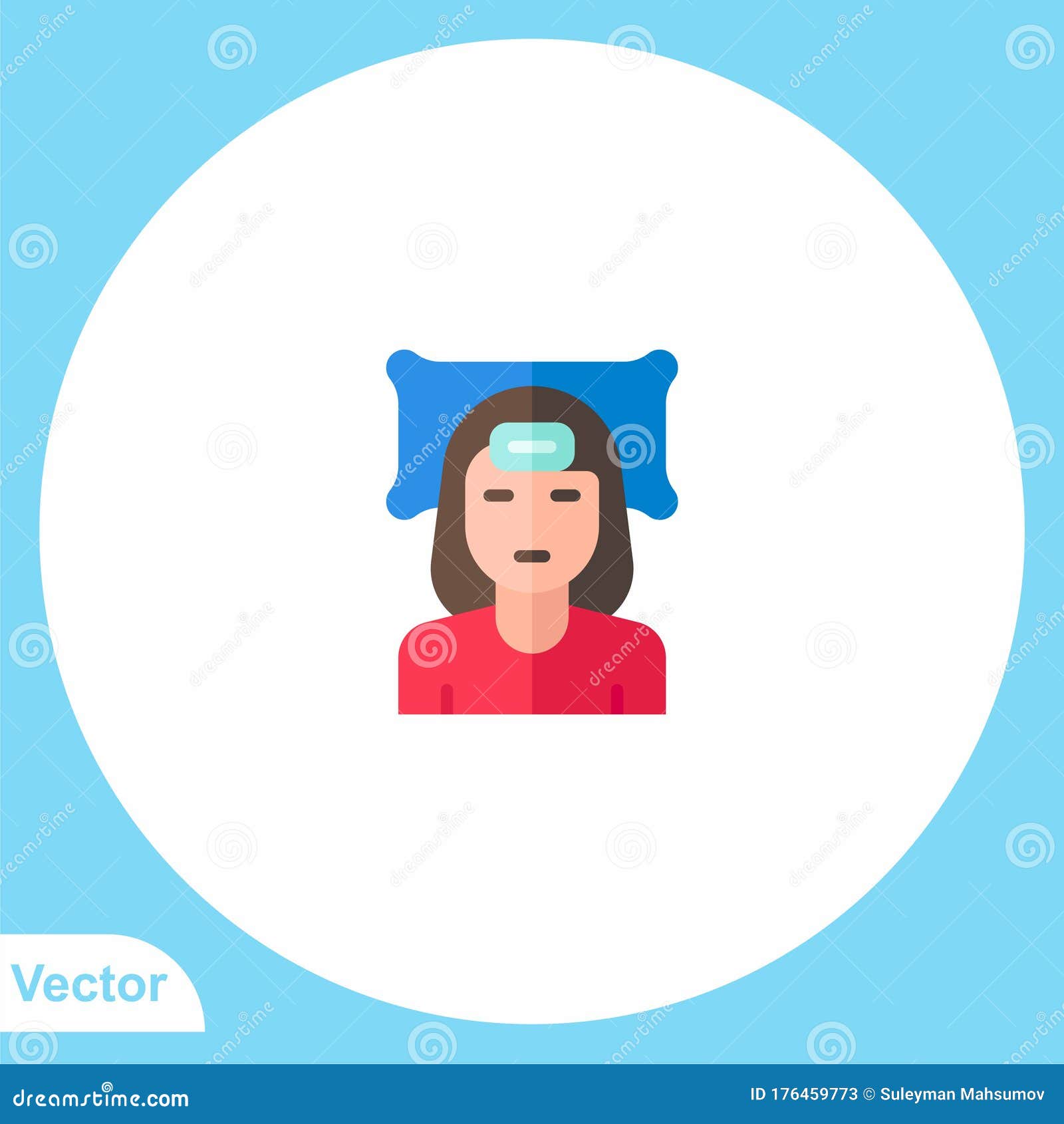 Fever Vector Icon Sign Symbol Stock Vector - Illustration of fever ...