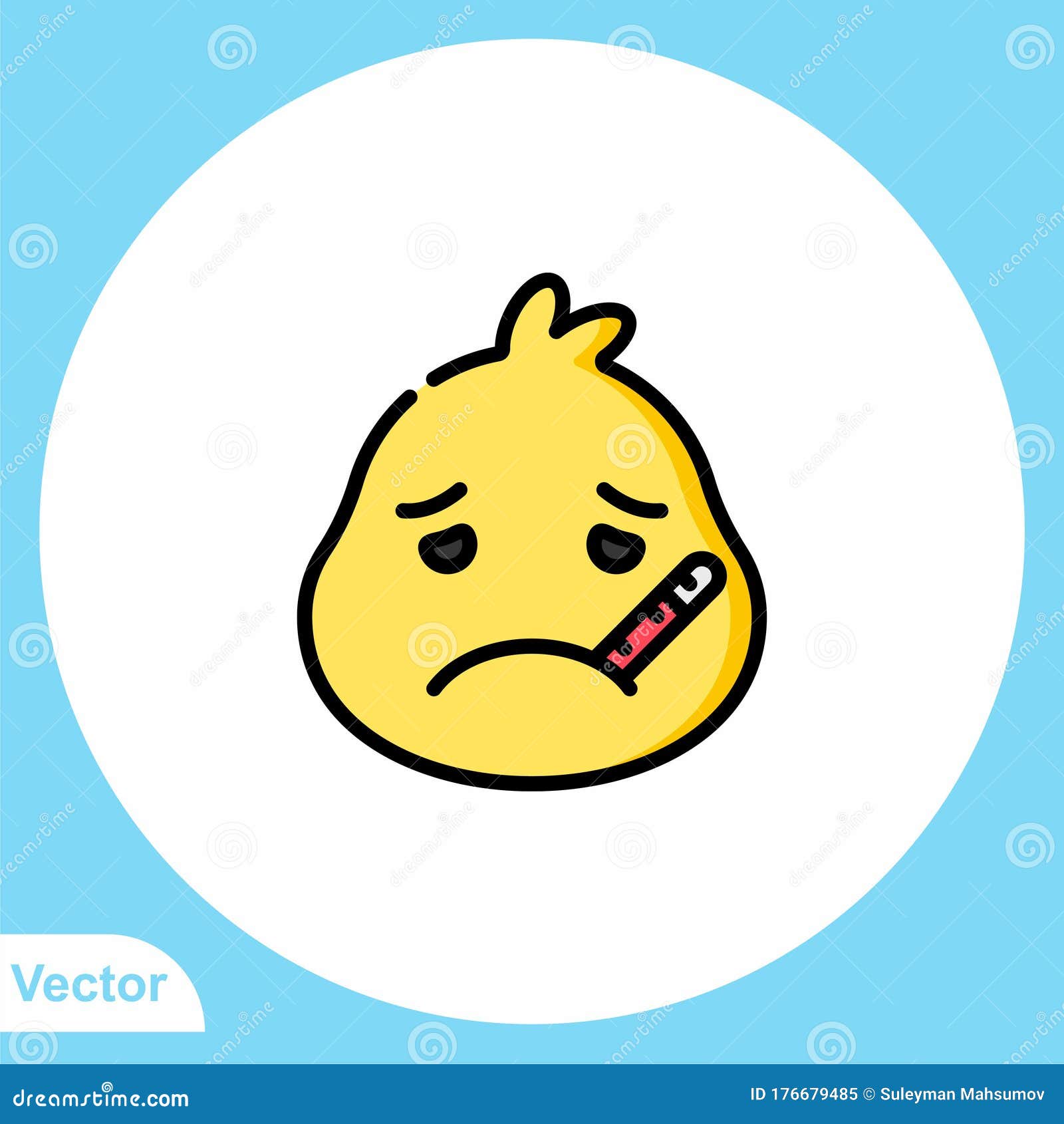 Fever Vector Icon Sign Symbol Stock Vector - Illustration of person ...
