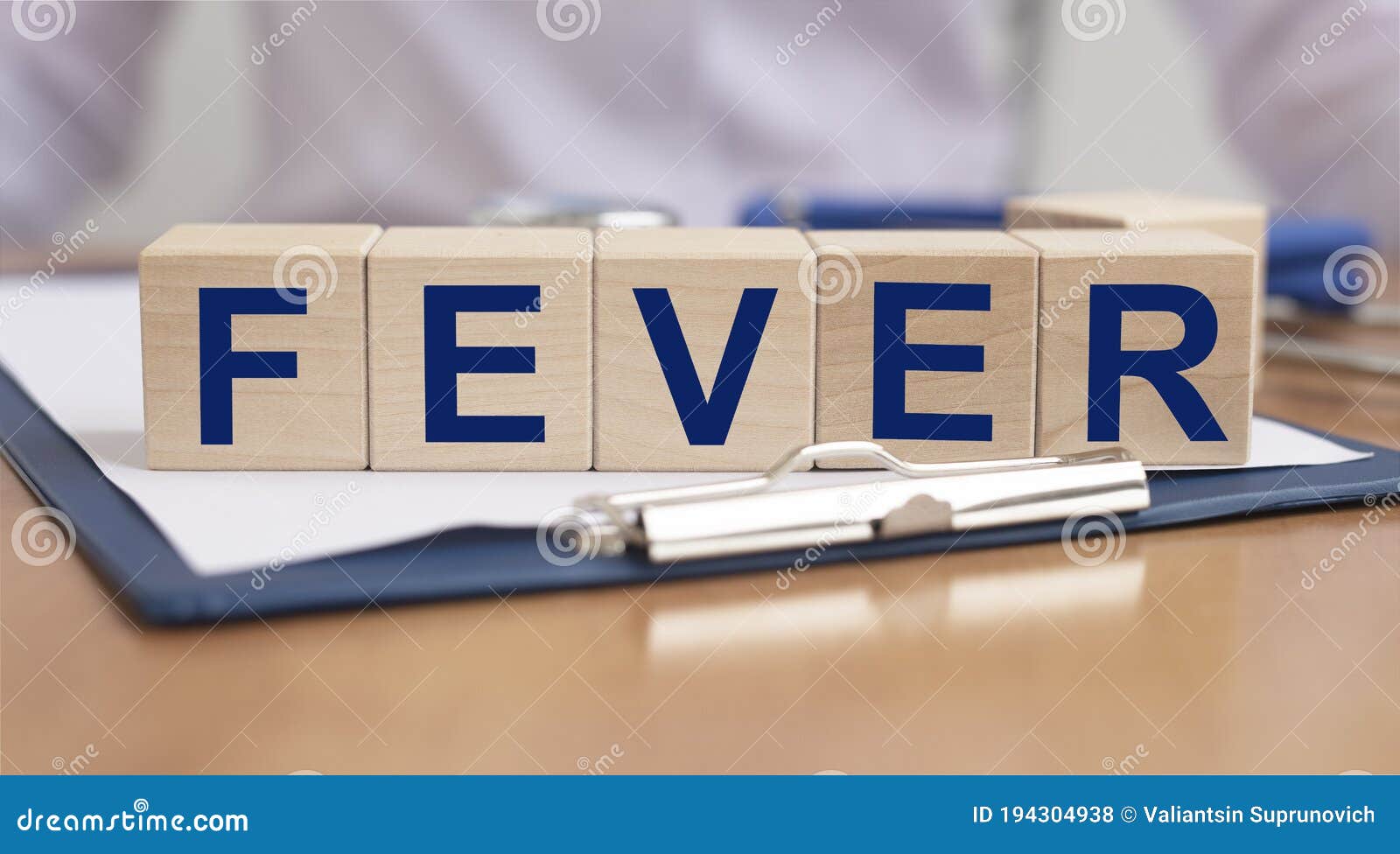Fever, Word Cube with Background Stock Photo - Image of letter, block ...