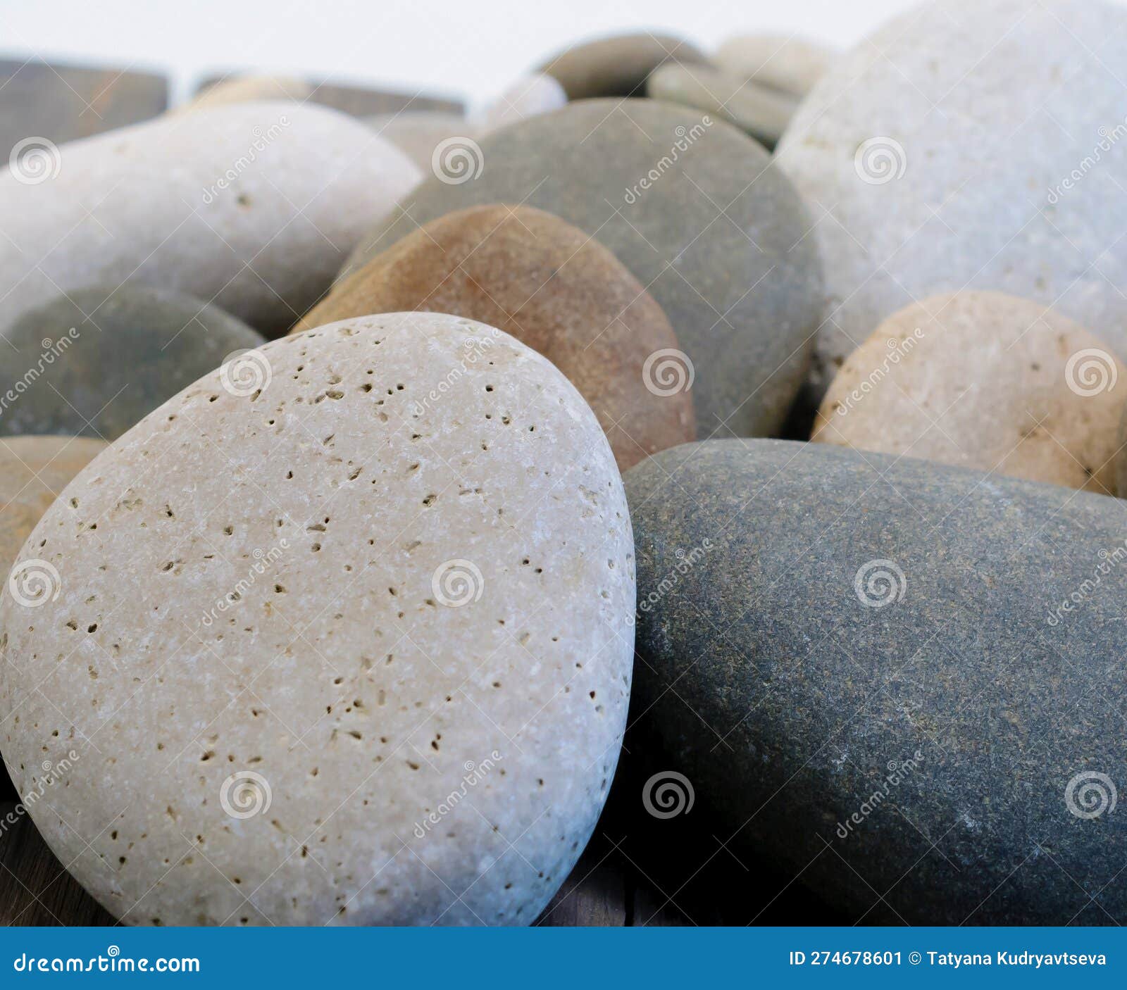 Few Big Colorful Rounded Pebbles Close Up View Stock Image - Image of ...