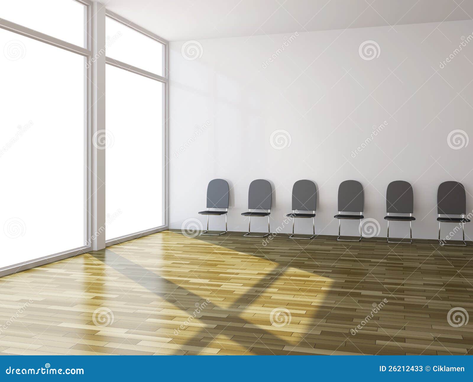 A few black chairs stock image. Image of expectation - 26212433